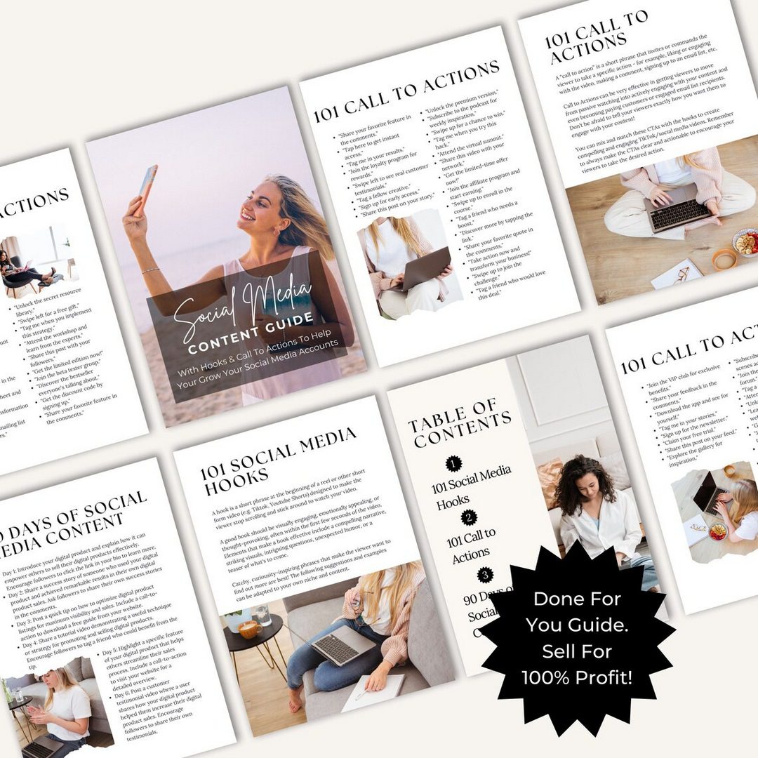 Done for You Social Media Content Guide with MRR/PLR - Ultimate ...